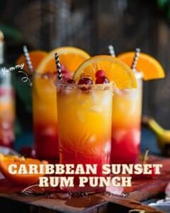 Caribbean Sunset Rum Punch: Simple Tropical Cocktail That Impresses