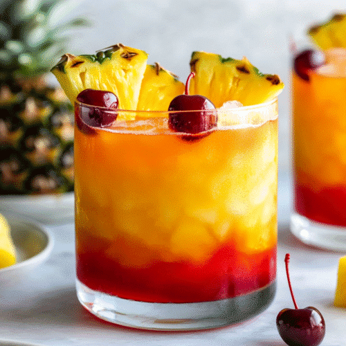 Caribbean Sunset Rum Punch: Simple Tropical Cocktail That Impresses